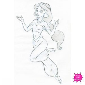 20+ Princess Drawing Easy and Beautiful With Colour
