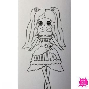20+ Princess Drawing Easy and Beautiful With Colour
