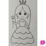 20+ Princess Drawing Easy and Beautiful With Colour