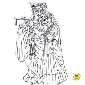 20+ Easy Radha Krishna Drawing Step by Step