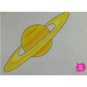 15+ Easy Saturn Drawing Ideas with Color Step by Step